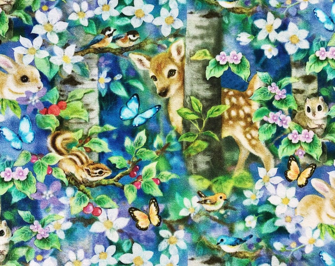 Possum Fabric - Possum by Rachel Wilson - Possum Woodland Nature ...
