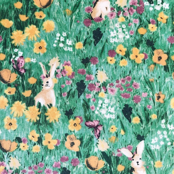 Rabbit Print Fabric - Etsy