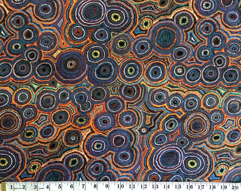 Australian Fabric--aboriginal Fabric--aboriginal Art--cotton Fabric ...