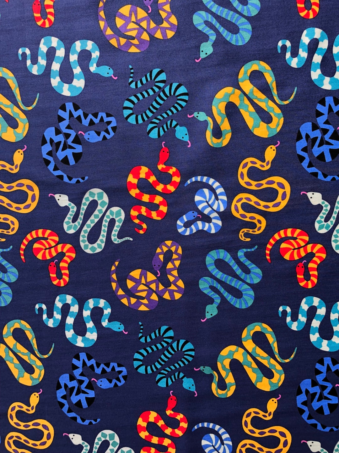 Aboriginal Snake Print Fabric, Indigenous Australian Art Cotton by the ...