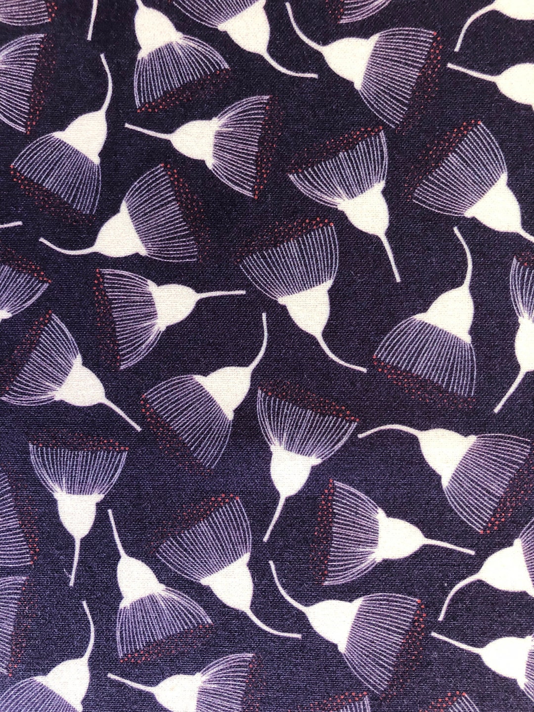 Australian Gum Floral Cotton Fabric: Midnight Blue Quilting Material - Etsy