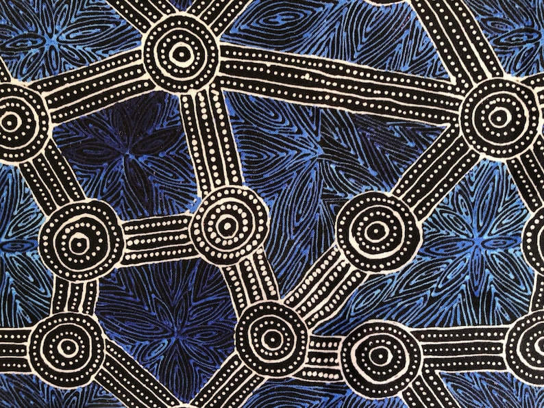 Australian Fabric--aboriginal Fabric--aboriginal Art--cotton Fabric ...