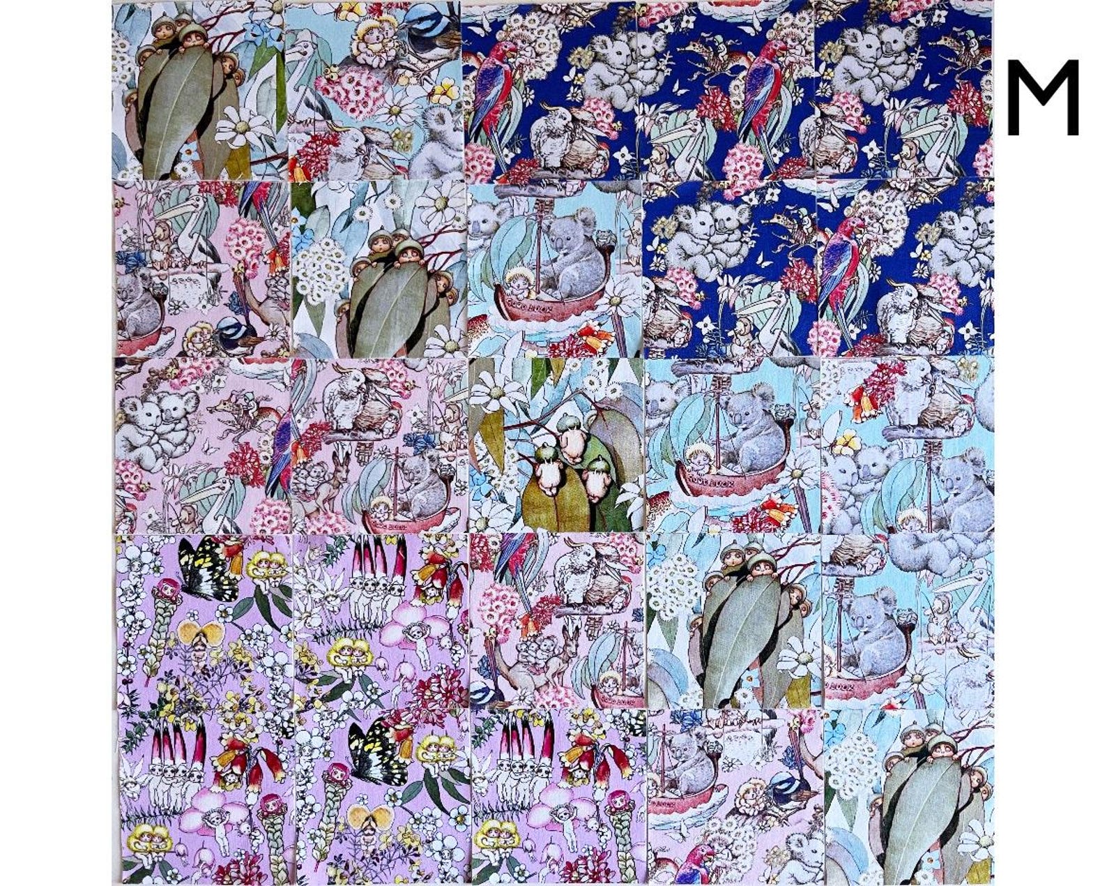 May Gibbs Gumnut Babies Australian Animals Cotton Fabric: Koala ...