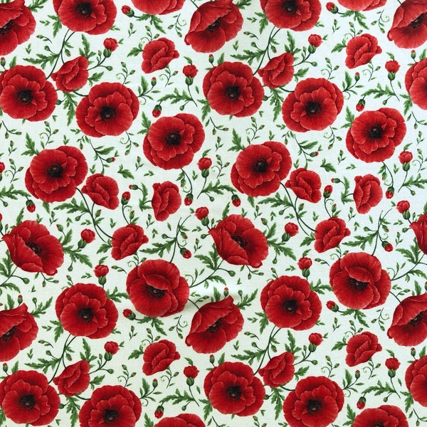 Poppy Fabric - Etsy
