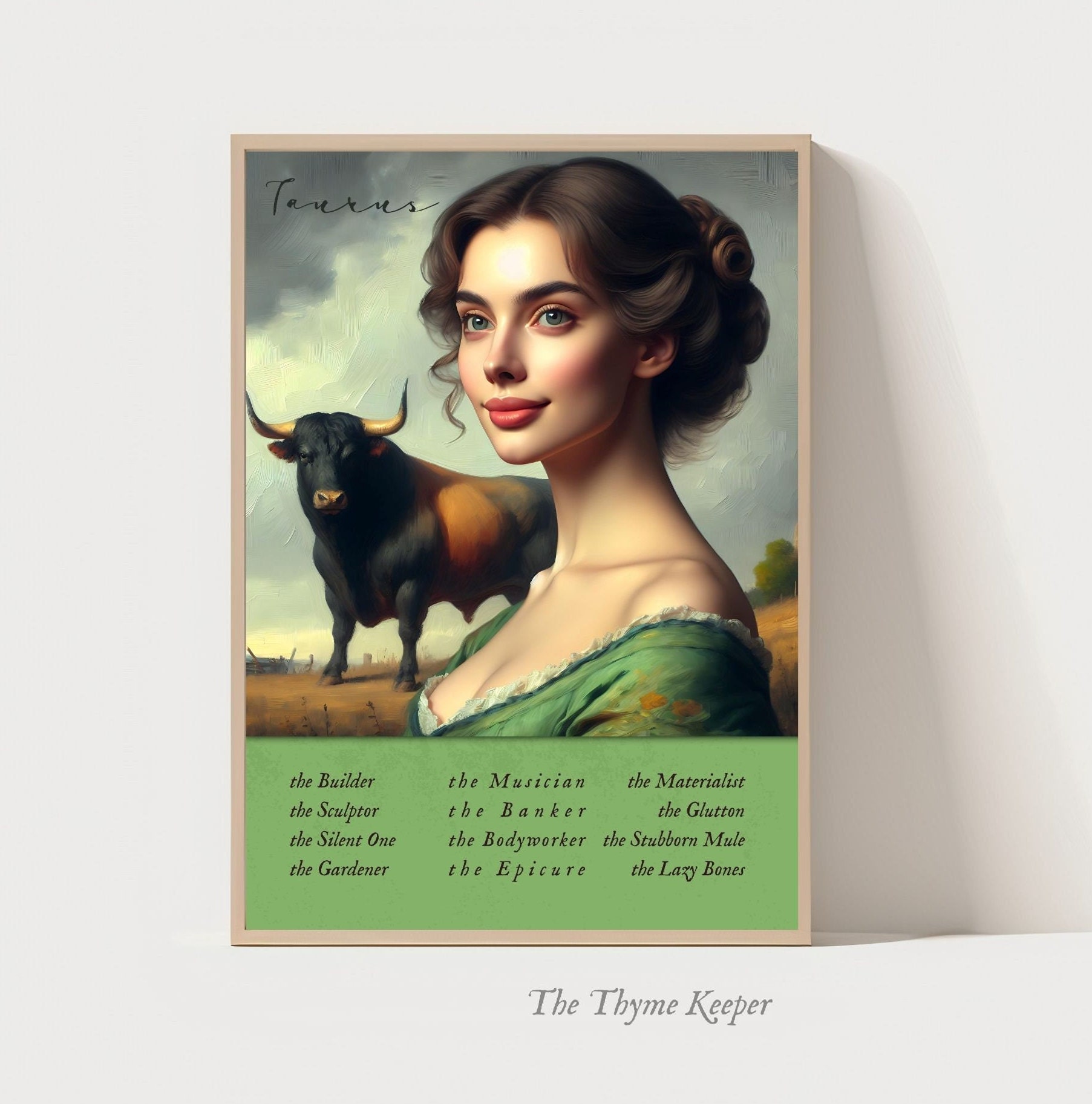 Printable Taurus Poster Taurus Wall Art Taurus Sun Sign Zodiac Print ...