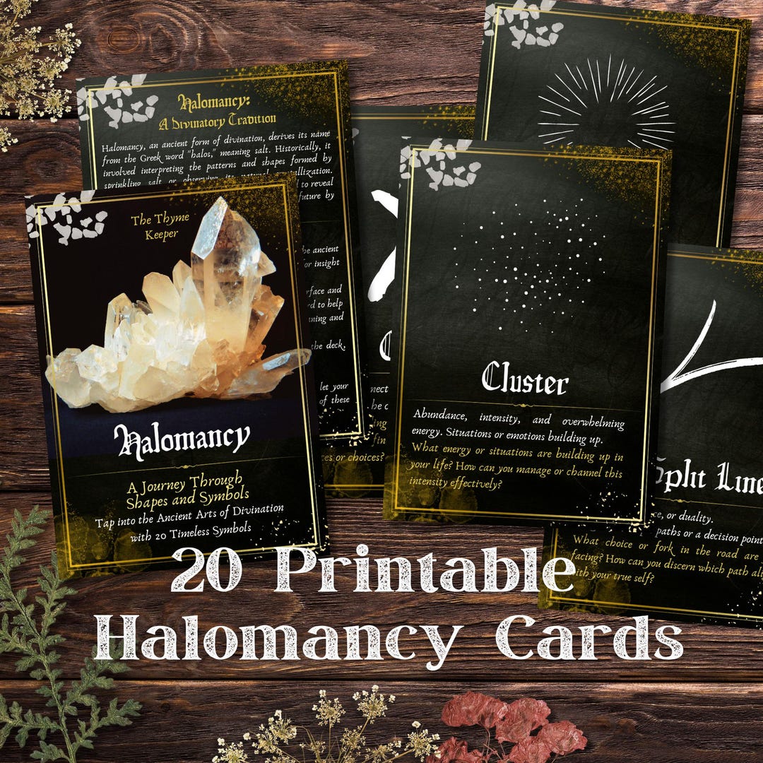 Halomancy Printable Divination Cards | Salt Divination | Unique ...