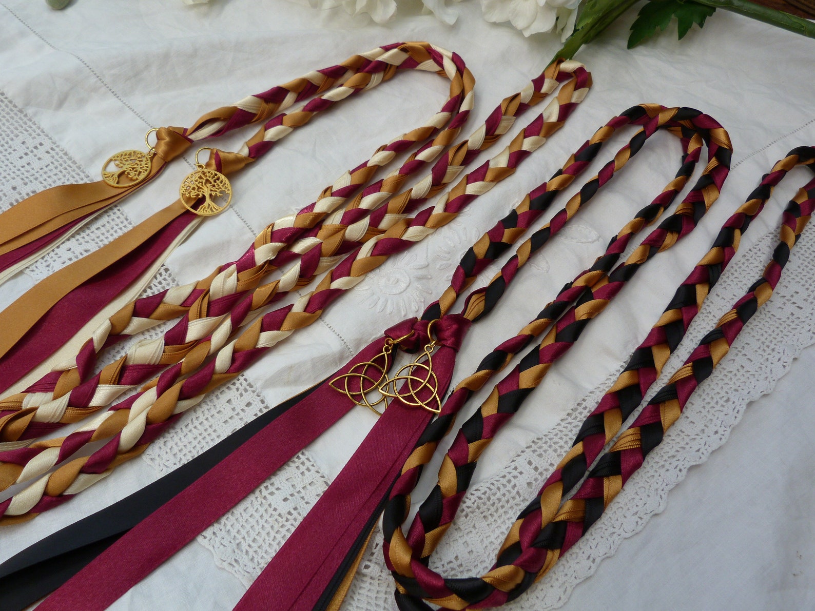 CUSTOM Set of 2 Wedding Cords Choose Your Colours and Charms - Etsy UK