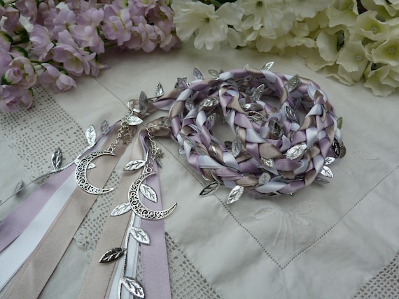 Moonchild Lilac and Silver Leaf Handfasting Wedding Binding | Etsy