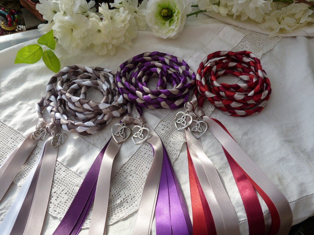 CUSTOM Set of 3 Wedding Cords - Choose Your Colours and Charms ...