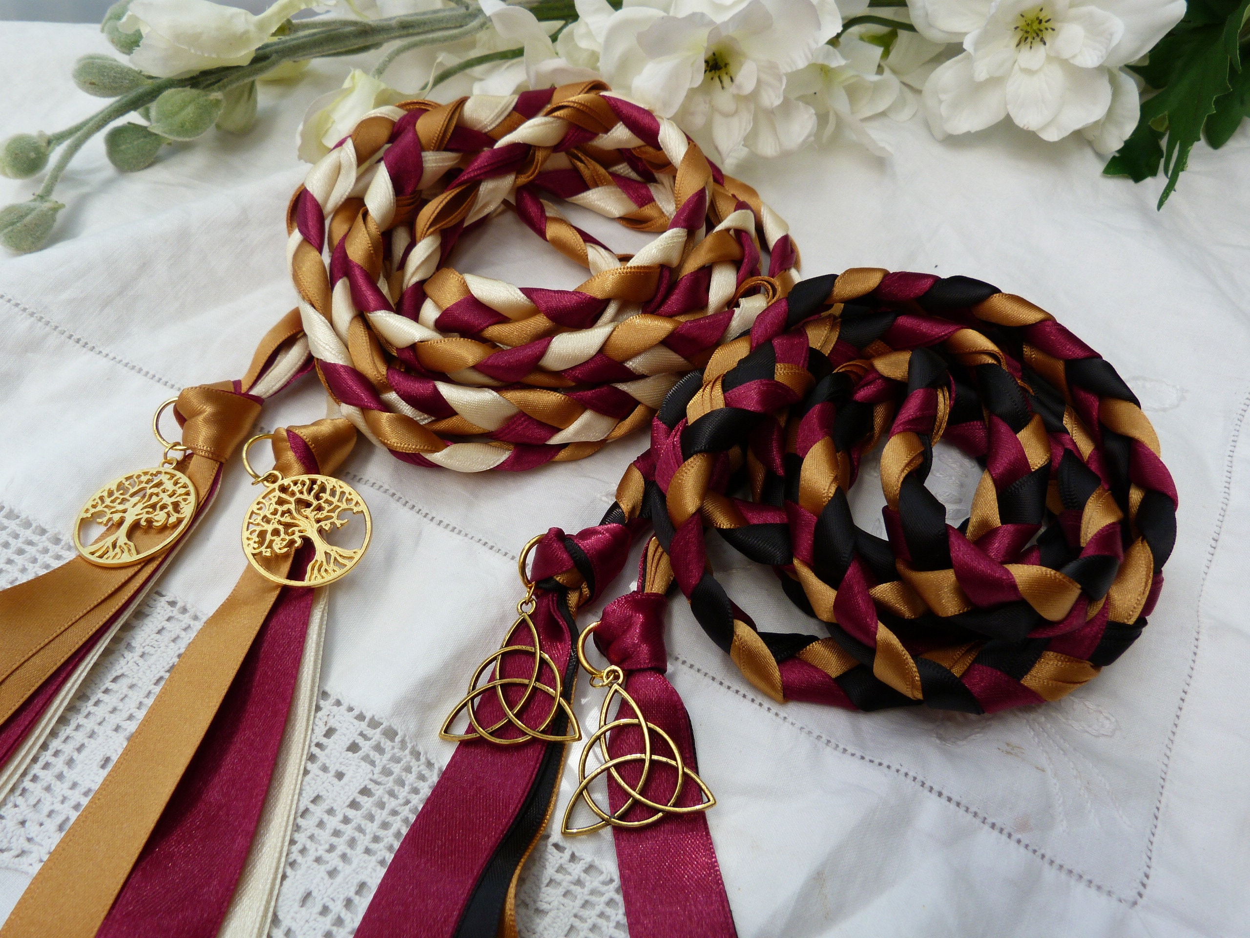 CUSTOM Set of 2 Wedding Cords Choose Your Colours and Charms - Etsy UK