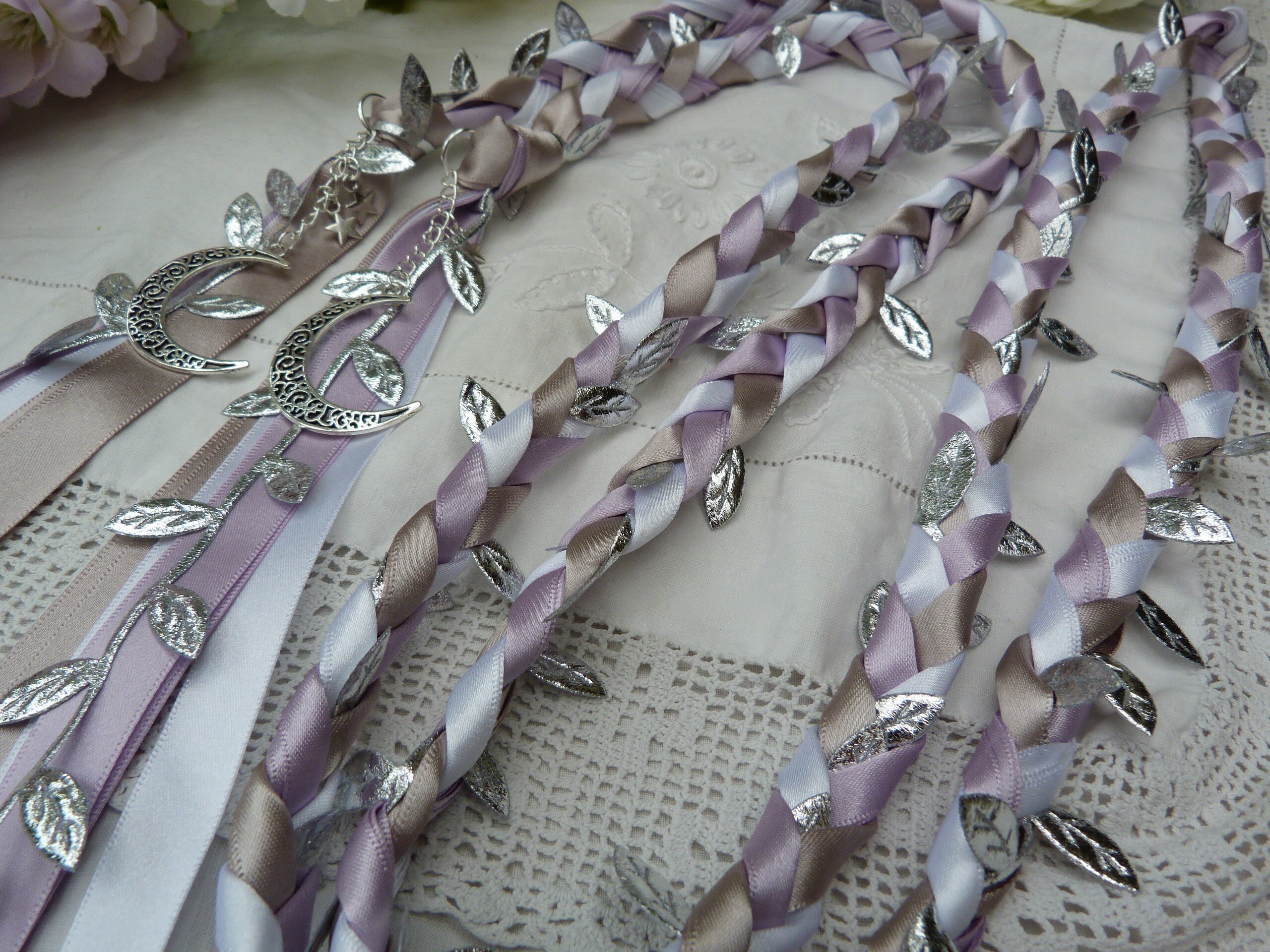 Moonchild Lilac and Silver Leaf Handfasting Wedding Binding | Etsy