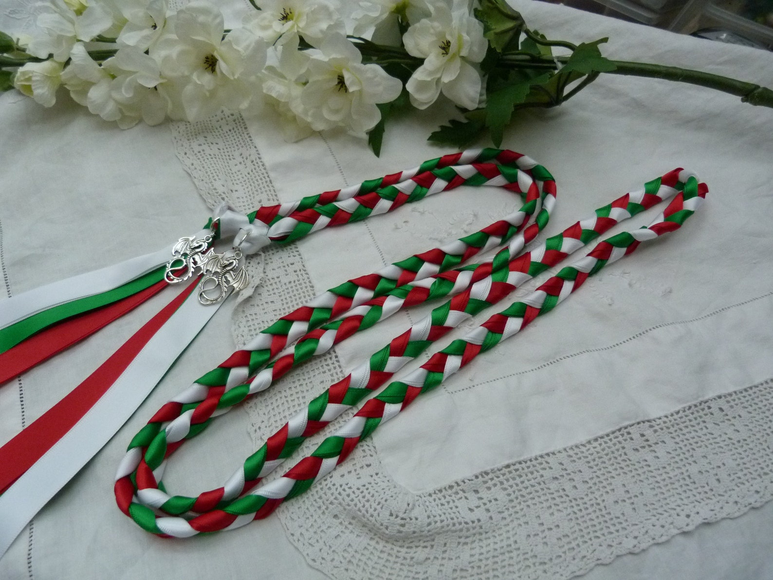 Welsh Hand Fasting Wedding Cord With Dragon Charms - Etsy