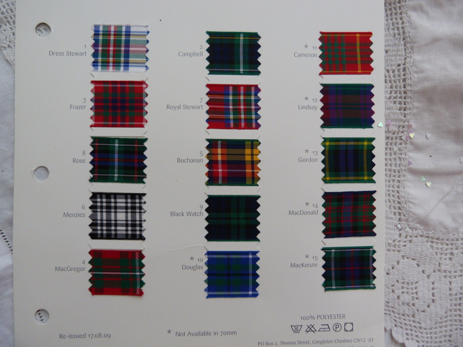 Cameron Tartan Handfasting Wedding Cord Official Red - Etsy UK