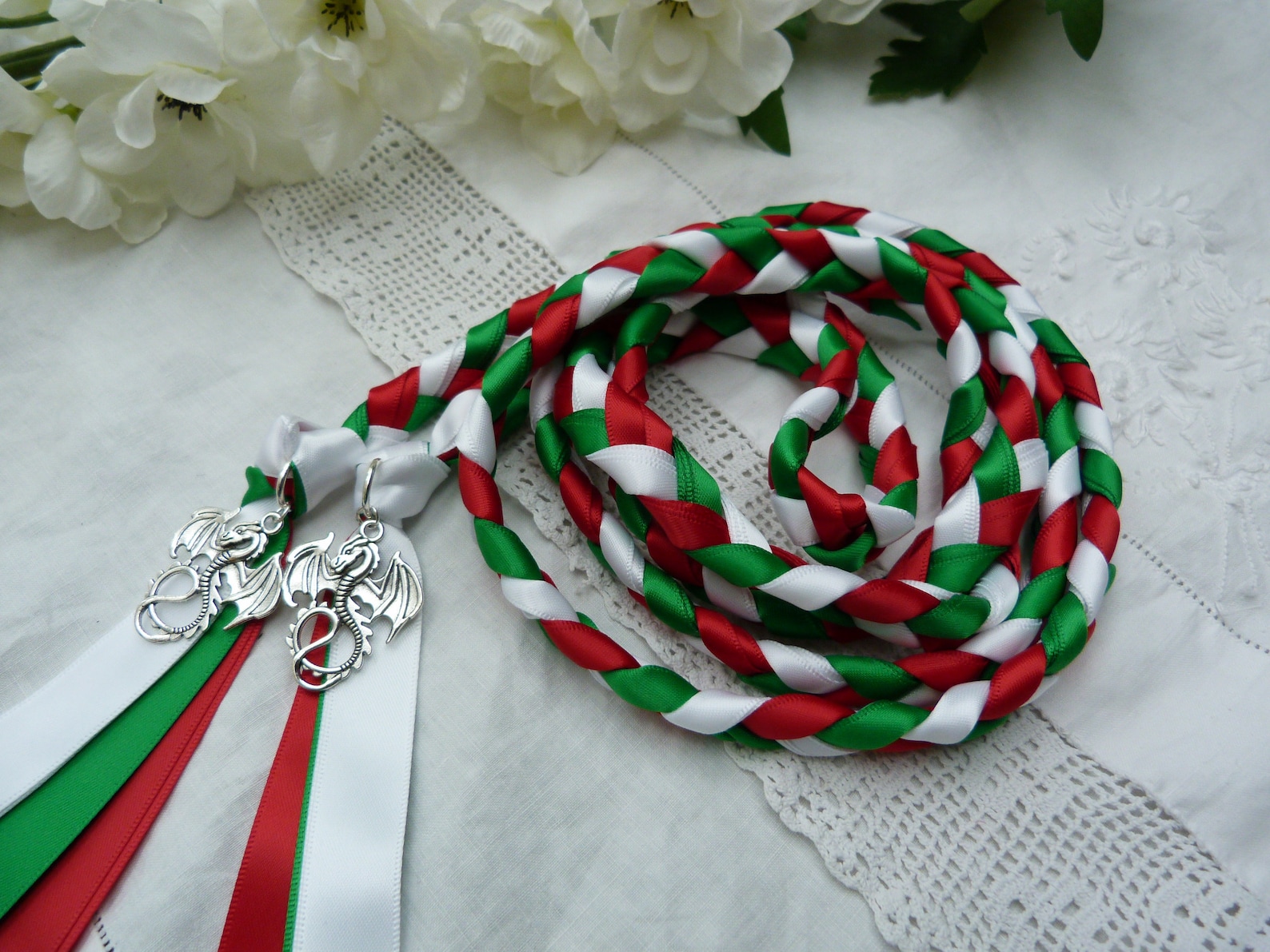 Welsh Hand Fasting Wedding Cord With Dragon Charms - Etsy