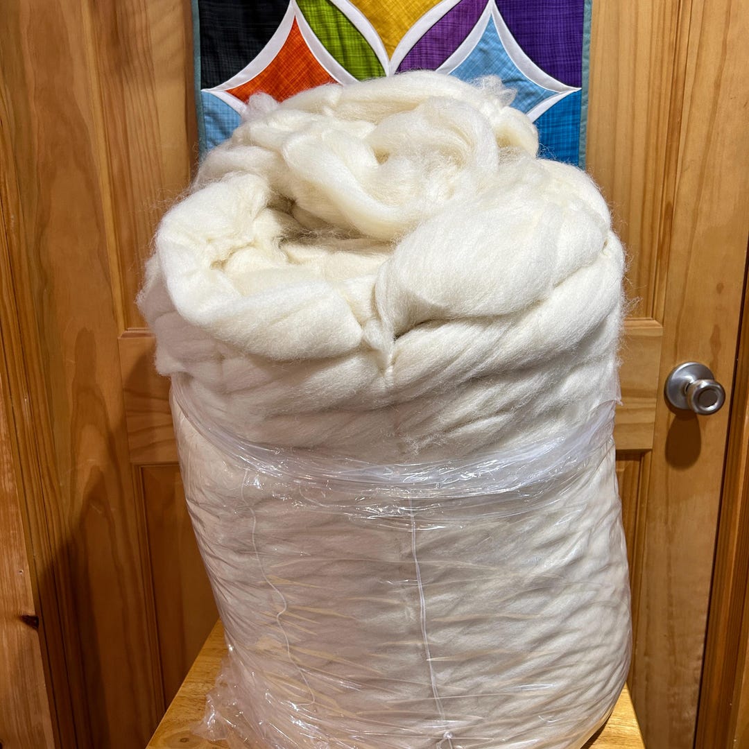 4 Oz Cheviot Wool Top: Natural White Fiber for Spinning & Felting - Etsy