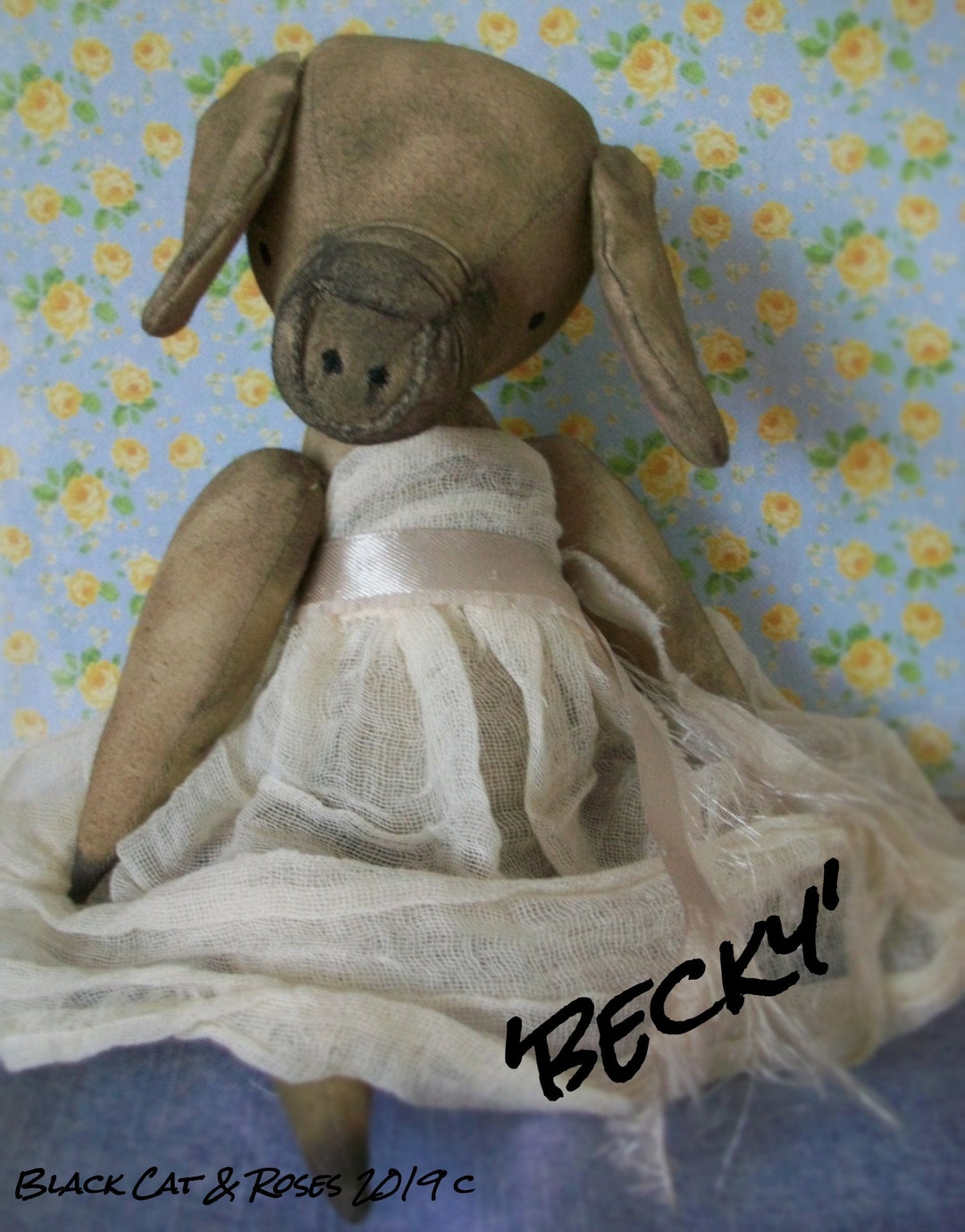 Instant Download BECKY the SWEETEST Primitive PIG - Etsy