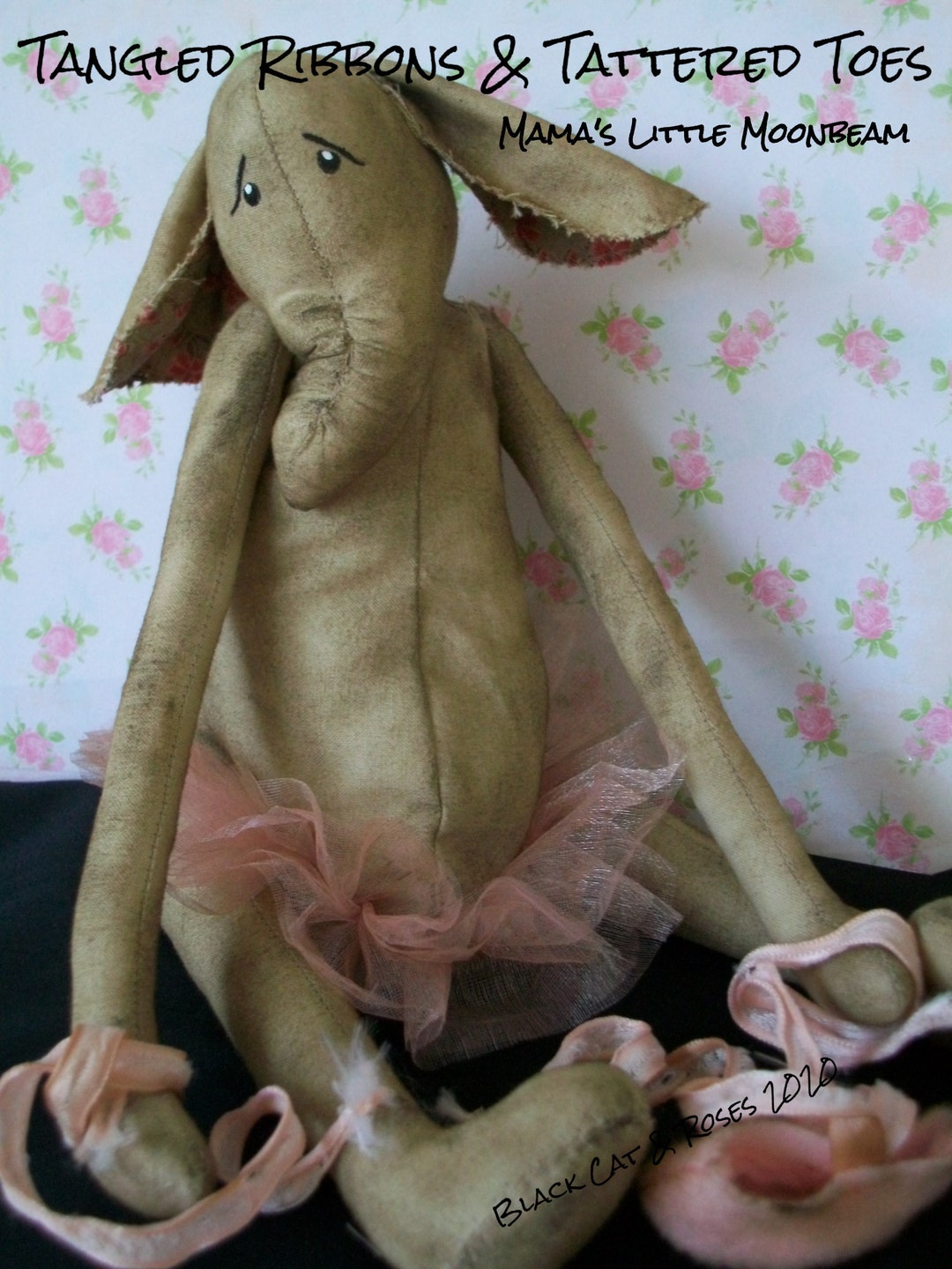 Instant Download Sweet 12" Primitive Elephant 'tangled Ribbons ...