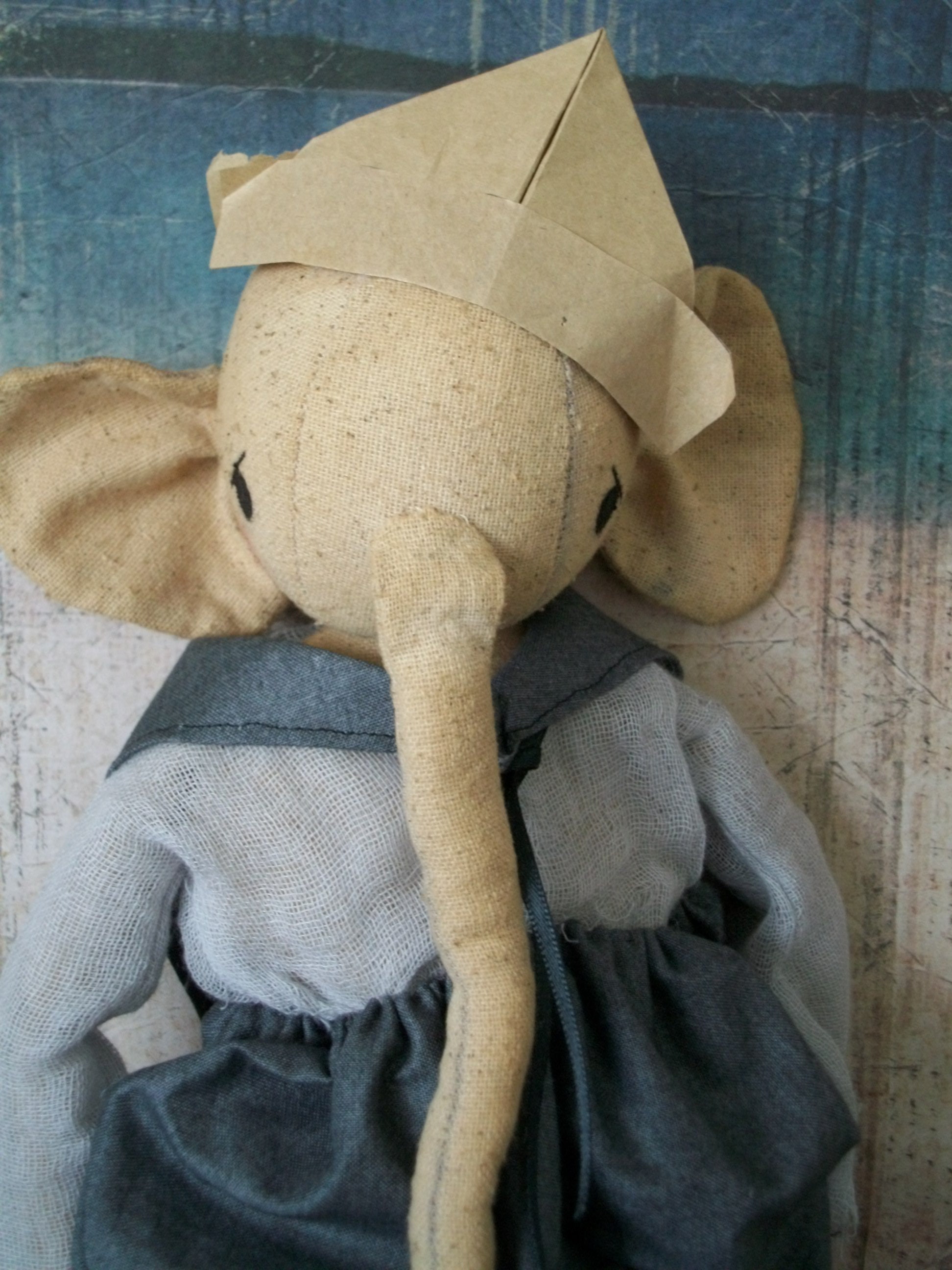 PAPER DAYS A Treasure of Time A Cute Primitive Elephant - Etsy