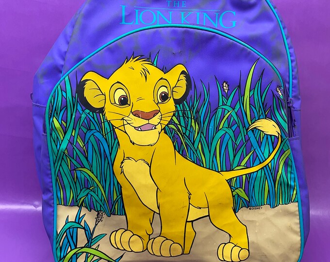 RARE 90s Disney the Lion King Simba Back Pack - Etsy
