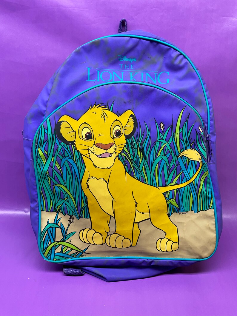 RARE 90s Disney the Lion King Simba Back Pack - Etsy