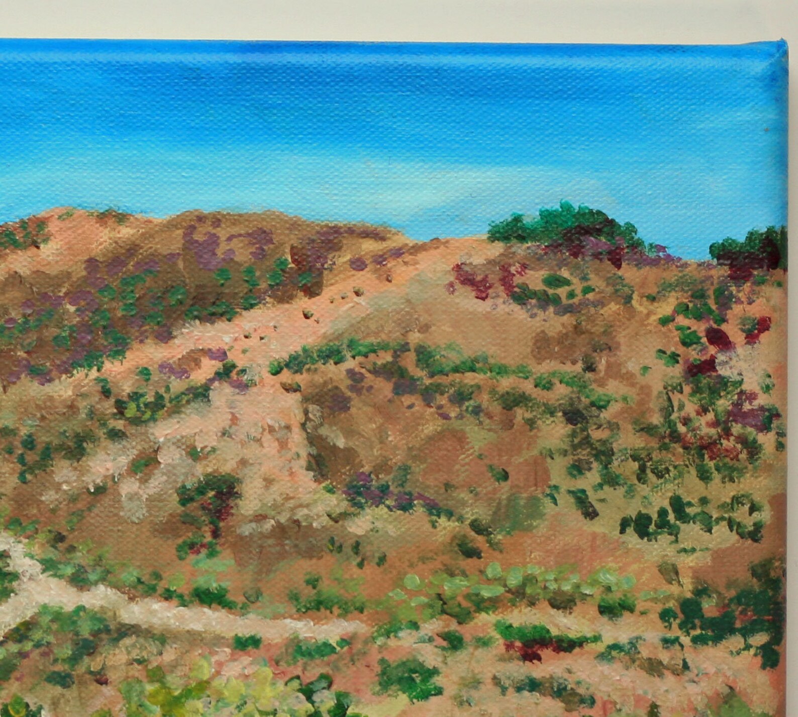 Idaho Foothills Painting, 12x9 Original Acrylic Art, Western Landscape ...