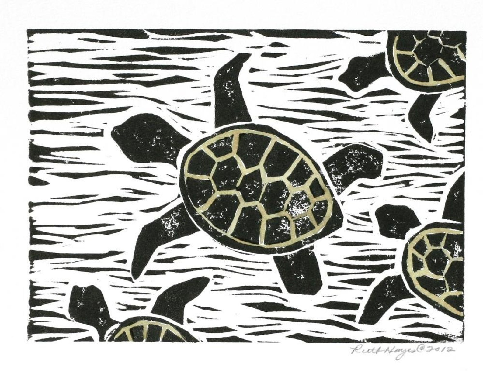 Sea turtle linocut 7x5 original reptile block print black | Etsy Sea turtle linocut 7x5 original reptile block print black | Etsy