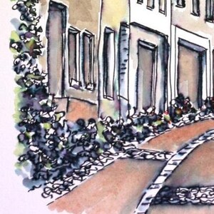 German Street Drawing, Architectural Art, Speedball Original Pen and ...