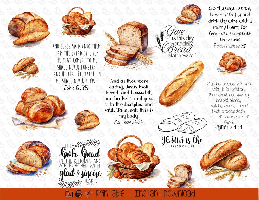Bread of Life Bible Study Journaling Planner Printable Stickers - Etsy