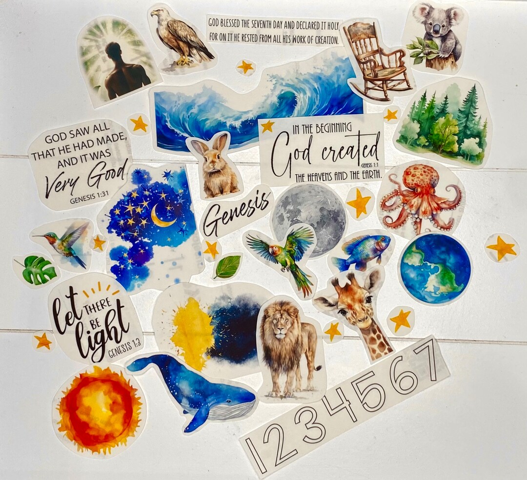 Genesis - Creation Sticker Pack - Jesus - Religious Bible Study ...