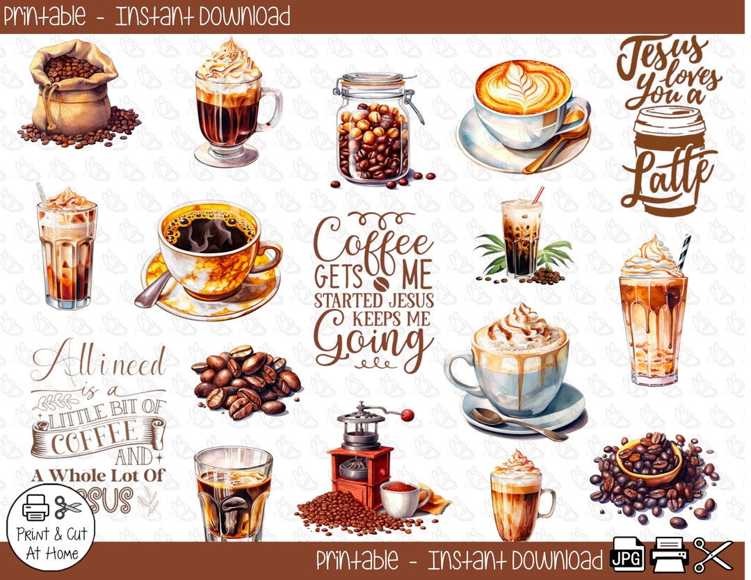 Coffee With Jesus Morning Study Bible Journaling Printable Stickers - Etsy
