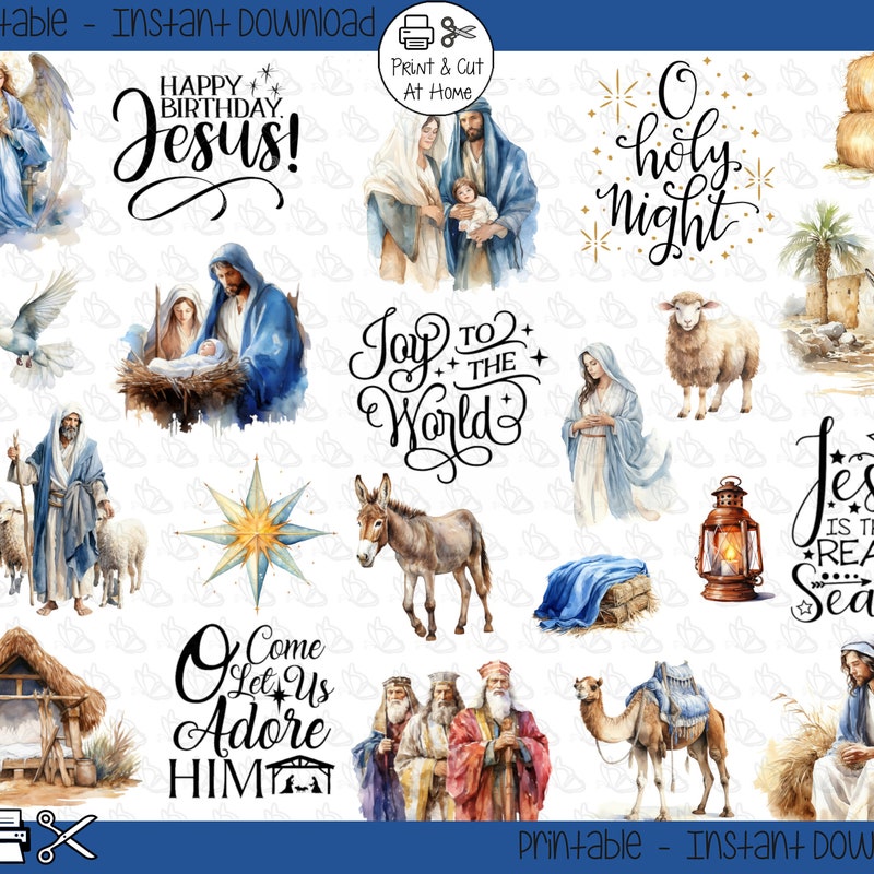 Nativity Stickers - Etsy
