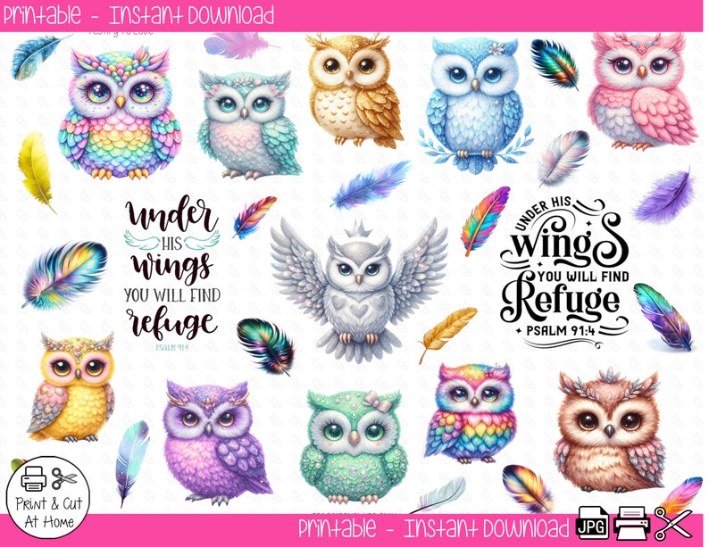 Under His Wings - Owls - Religious - Bible / Scripture / Planner ...