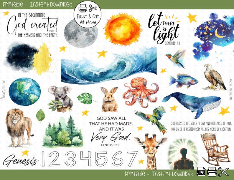 Genesis - Creation - Jesus - Religious Bible Study - Journaling ...