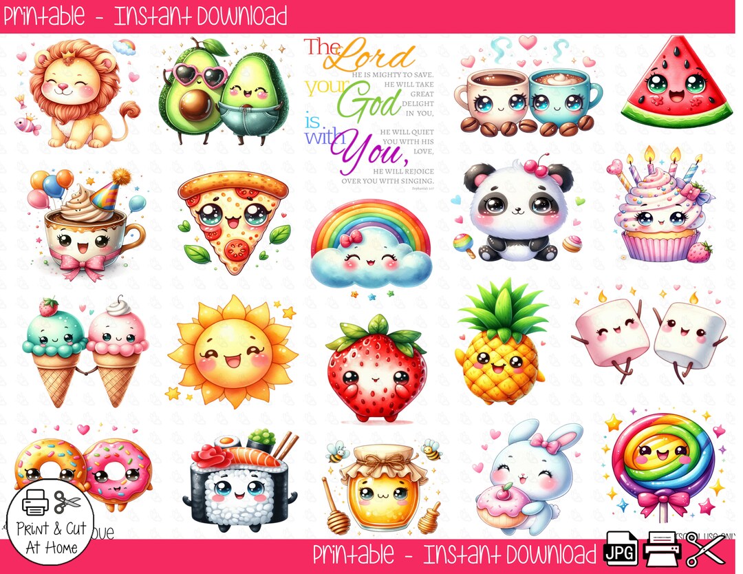 Cutie Cartoons - Zephaniah 3:17 - Kawaii - Religious - Bible ...