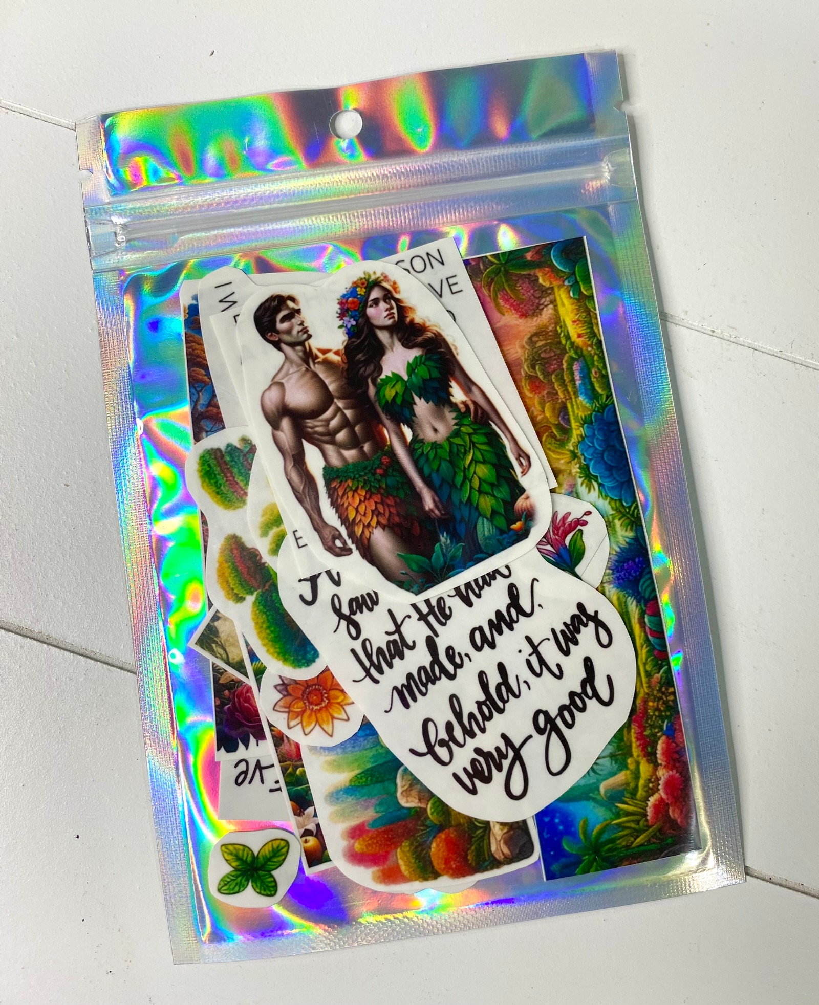 Genesis - Adam & Eve Sticker Pack - Jesus- Christian - Religious Bible ...