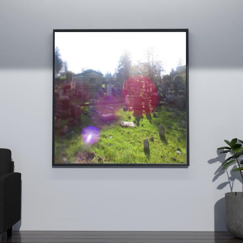 Mystical Graveyard Lens Flare Print – liminal Space Wall Art ...
