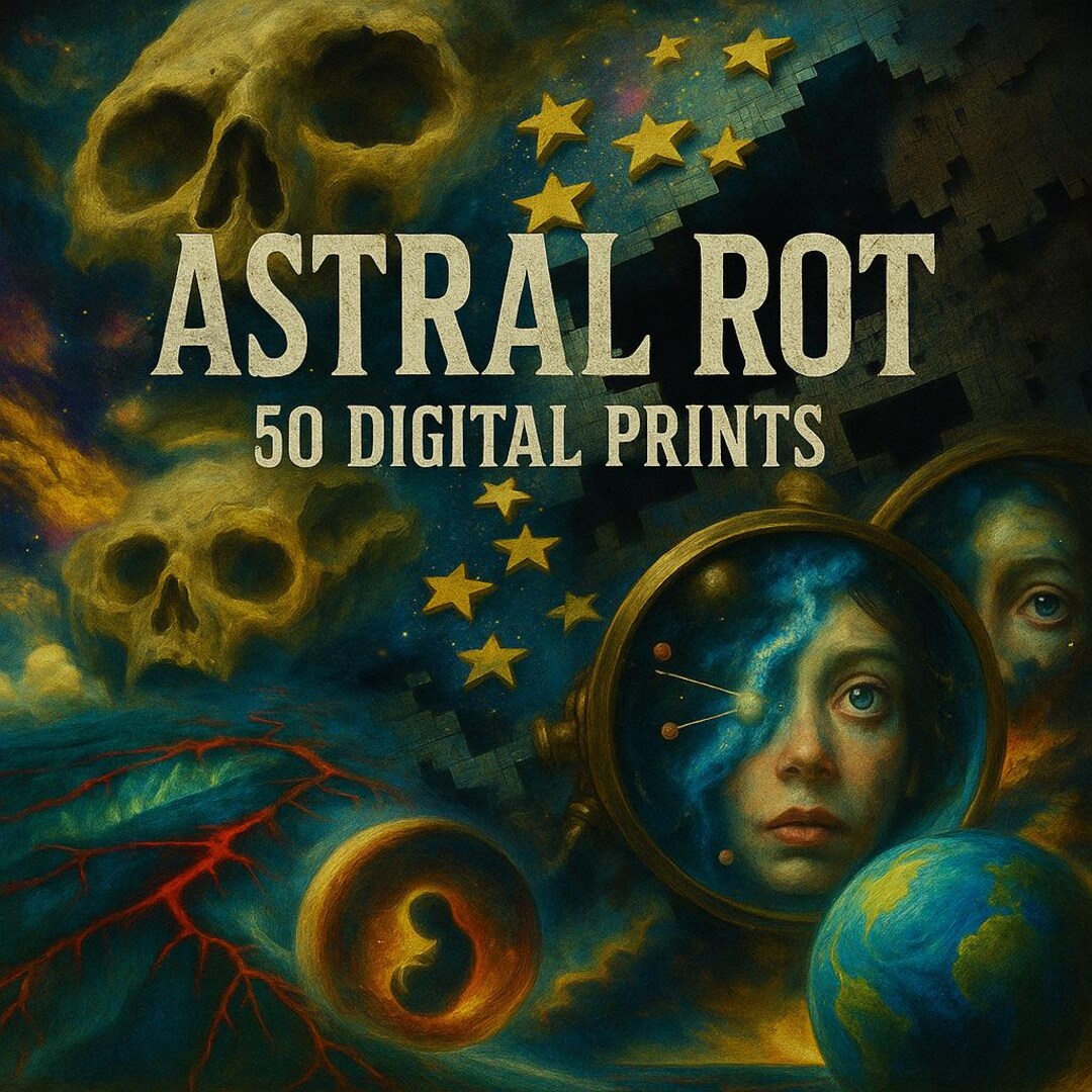 Astral Rot Pack – 50 Digital Prints PNG Bundle, Cosmic Wall Art ...