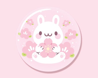 Kawaii Sakura Bunny Enamel Pin Novelty Hard Enamel Pin Lapel - Etsy