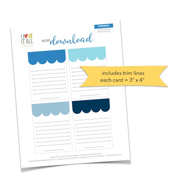 Note Card With Lines - Etsy