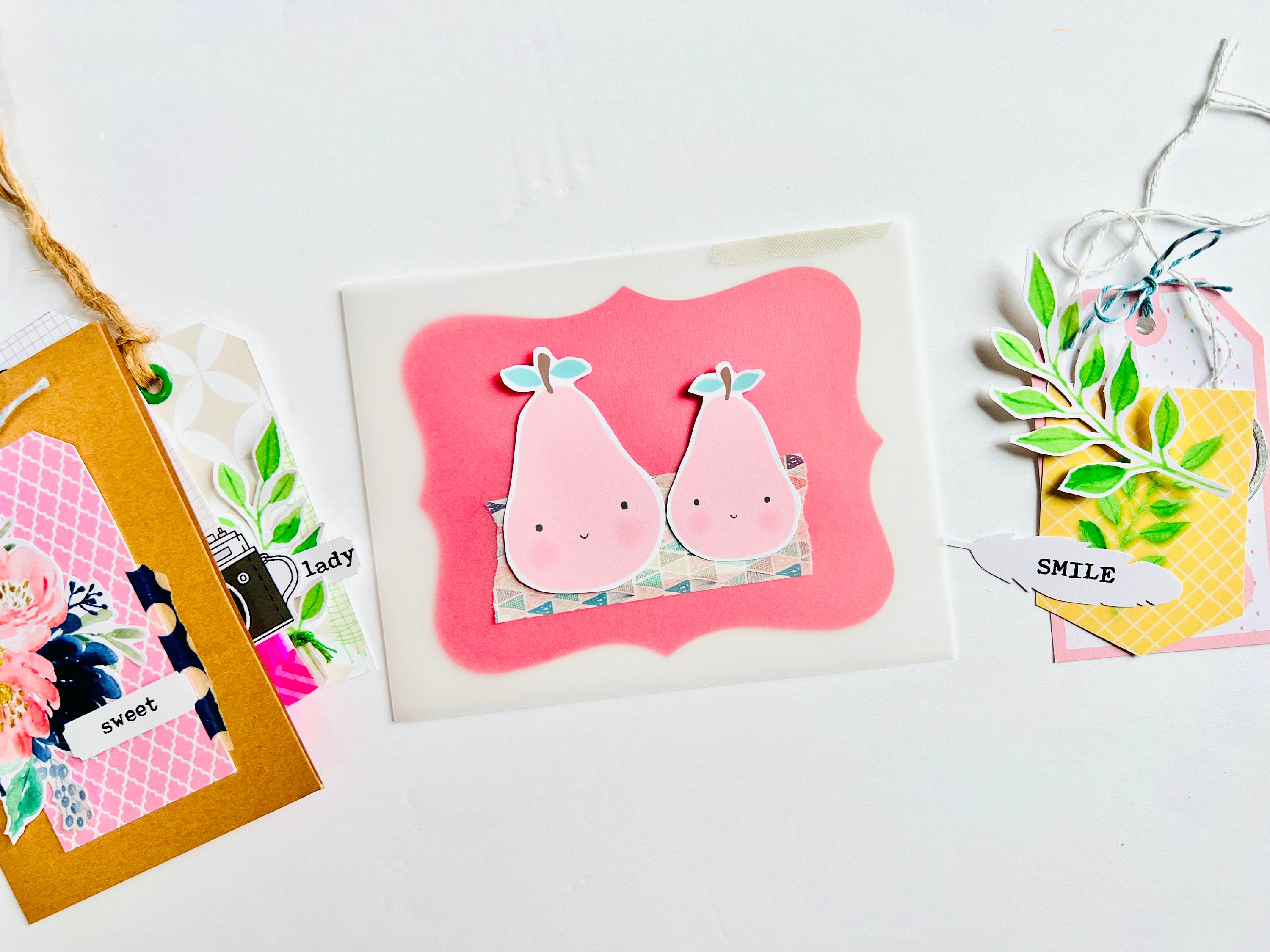 Top Note Die Cut Cardstock Die Cut Label Shape Bracket | Etsy