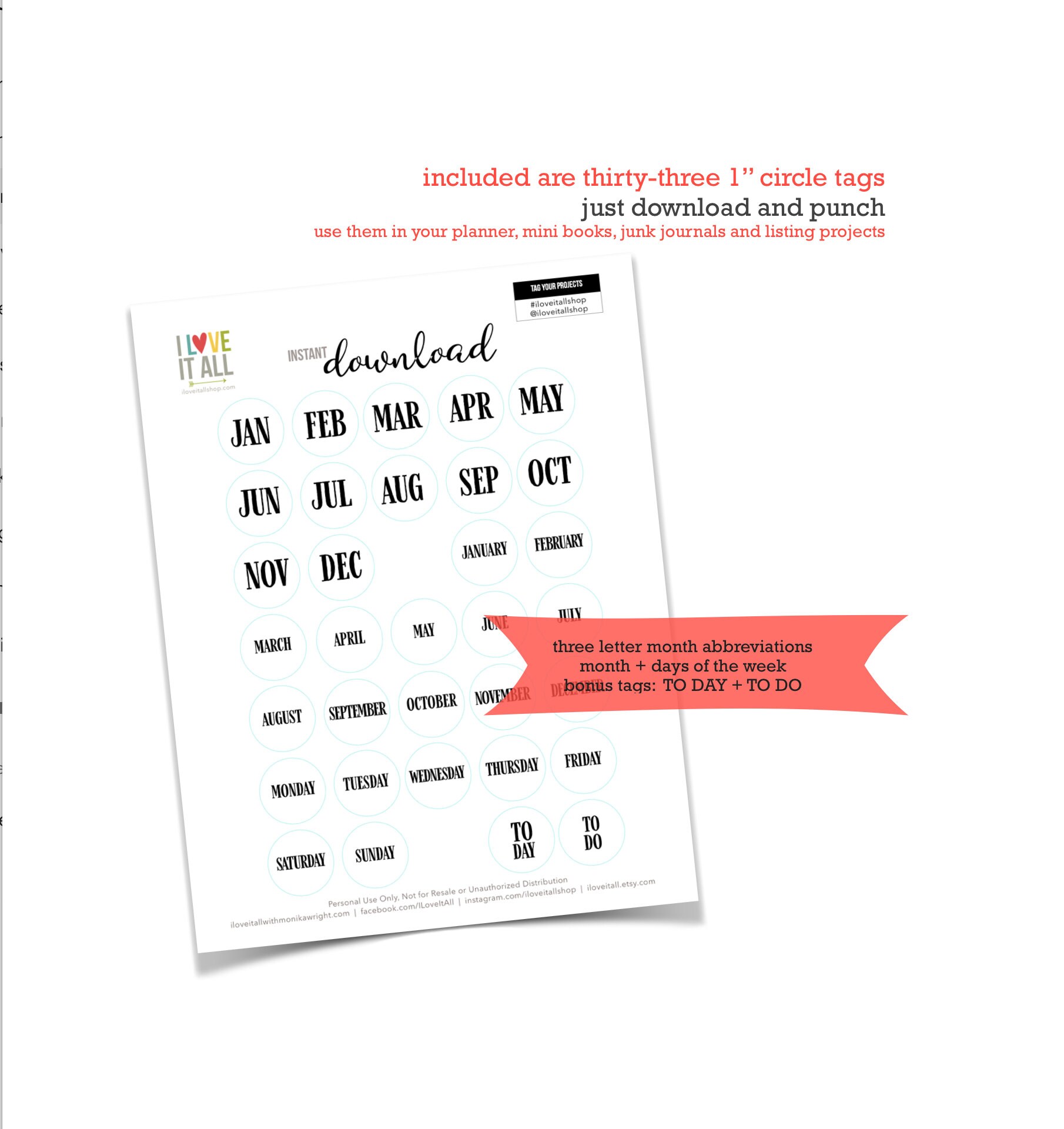 Printable Red Number Collection: Tall Skinny Ephemera (digital Download ...
