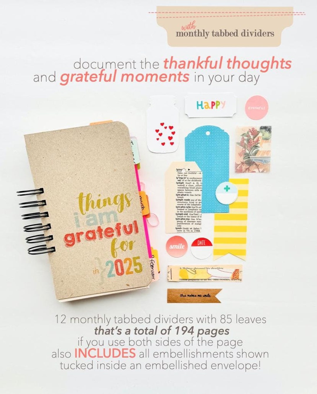 Self Care Jotter Gratitude Journal Spiral Bound Positive Thinking ...