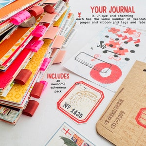 Tall Skinny Cute Notebook Mixed Paper Junk Journal Spiral Bound ...