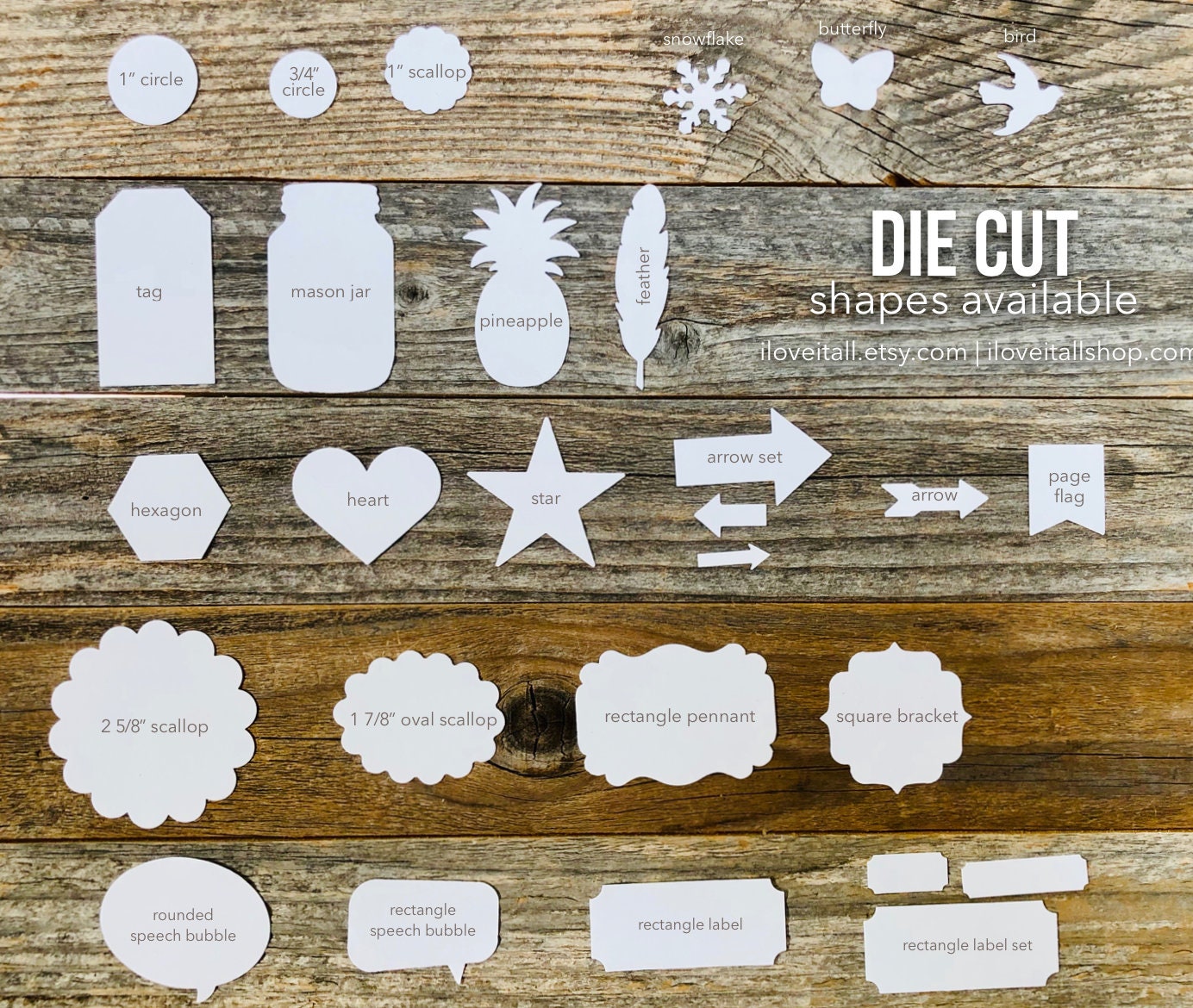 Top Note Die Cut Cardstock Die Cut Label Shape Bracket | Etsy