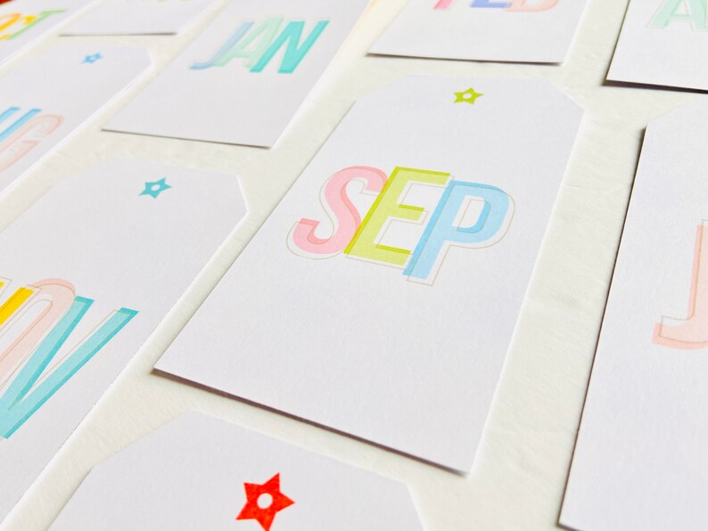 Months of the Year Printable Tag Set Collection DIY Journal - Etsy