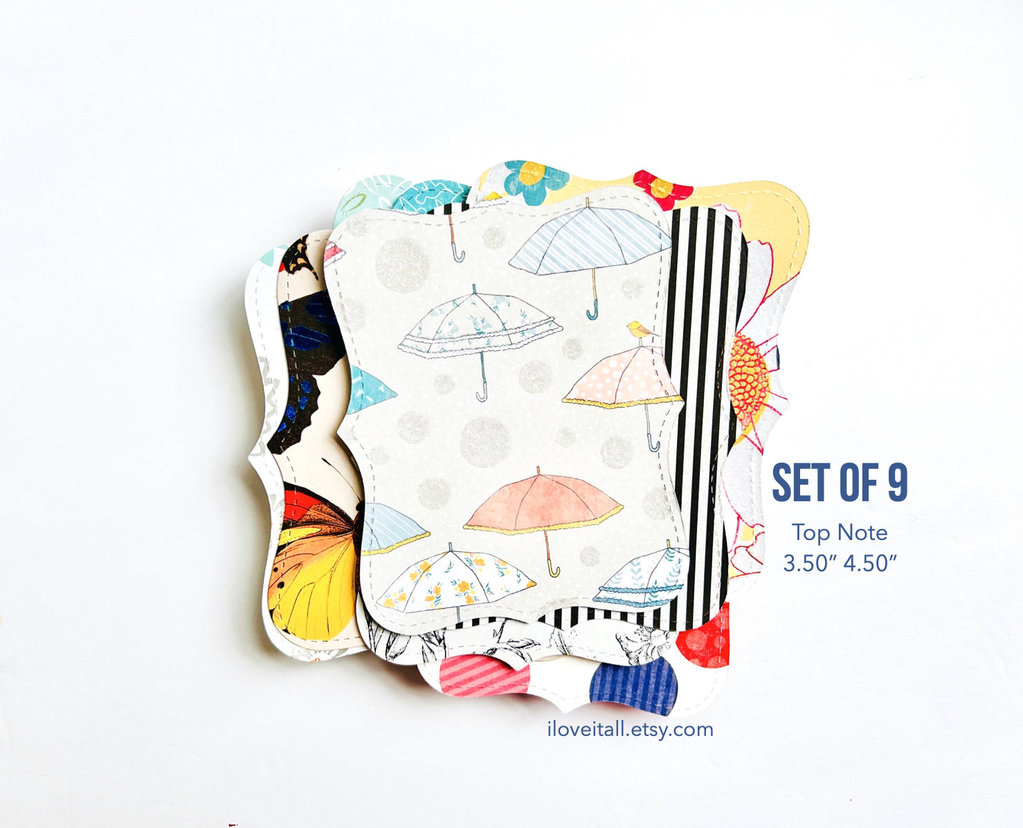 Top Note Die Cut Cardstock Die Cut Label Shape Bracket | Etsy