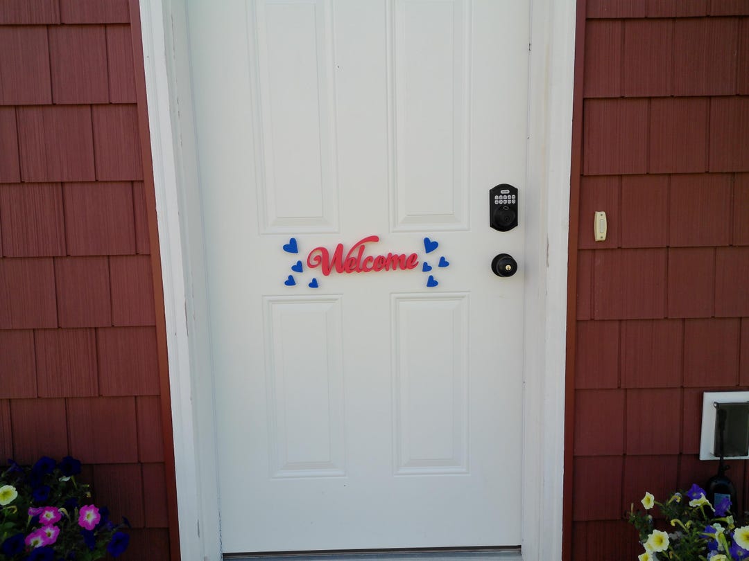 3D Printed Magnetic Welcome Sign: Custom Front Door Decor - Etsy