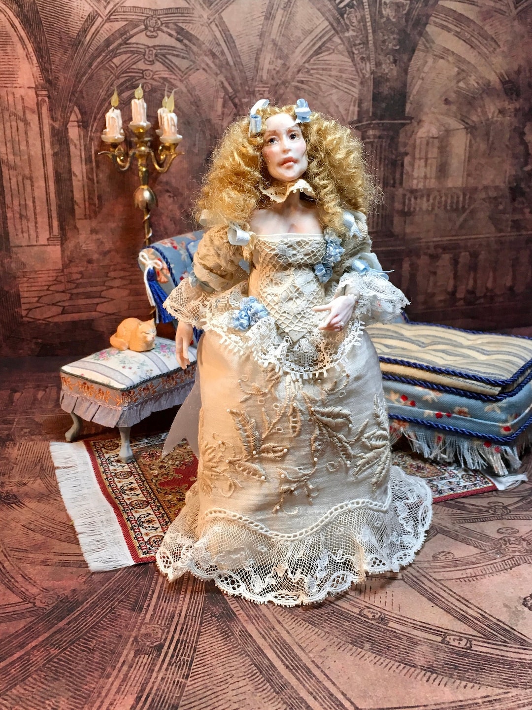 Hand Made Miniature Loreleiblu Original Miniature Doll Dollhouse