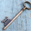 Skeleton Key Large Steampunk Vintage Style Pendant Rustic Wedding Big ...