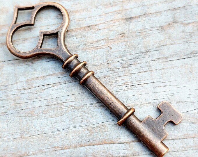 Extra Large Skeleton Key 1 Antiqued Rustic Copper 120mm/4.5 Inch 1 Key ...